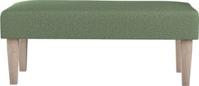 Dlouhá lavička 100x40cm barva zelená látka pletený vzor