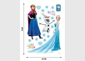Dětská samolepka na zeď Ledové Království – Elsa, Anna a Olaf, Disney | 42.5 x 65 cm | DDK 1729