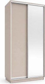 Skříň s posuvnými dveřmi 1200x2400x600 1LTD 1 Zrcadlo Kašmír, profil stříbrný