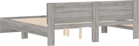 Rám postele s čelem šedý sonoma 200 x 200 cm 3207460