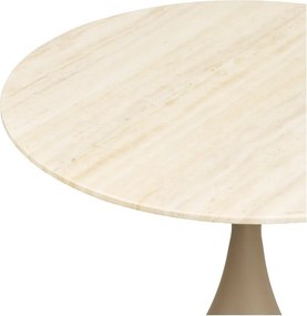 Khaki kulatý konferenční stolek se skleněnou deskou ø 70 cm Pienza – House Nordic