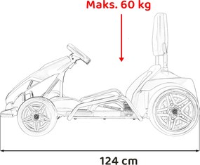 Ramiz Dětská motokára na baterie Fast 3 Drift bílá + funkce driftu + motory 2x150W + LED rádio + pásy