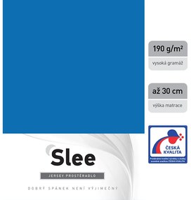 Slee jersey prostěradlo - královská modř Rozměr: 180 x 200 cm