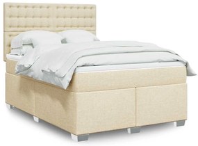 Box spring postel s matrací krémová 140x200 cm textil 3290530