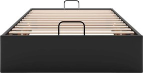 Osmanský rám postele bez matrace černá 100x200 cm umělá kůže 3310784