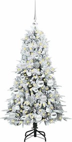 Umělý Skládací Vánoční Strom s stojanem Bílá 120 cm PE a PVC 3397463