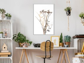 Artgeist Plakát herbář Velikosti (šířkaxvýška): 40x60, Finální vzhled: Zlatý rám s paspartou