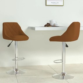 vidaXL Barové stoličky 2 ks samet [335309] Barva: Hnědá