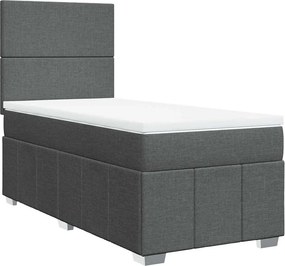 Box spring postel s matrací tmavě šedá 80 x 200 cm textil 3293789