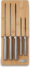 Sada nožů se stojanem 5 ks z nerezové oceli Elevate Bamboo – Joseph Joseph