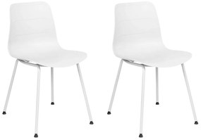 Sada 2 jídelních židlí bílé LOOMIS Beliani