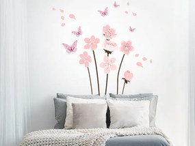 Nalepte.cz Růžové květiny 80 x 76 cm