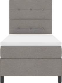 Postel s boxspringem s čelo Taupe 90 x 200 cm textil 3339361