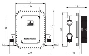 Deante Hiacynt, podomítková sprchová sestava + BOX, chromová, BXYZ0QHM