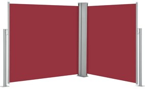 Zatahovací boční markýza / zástěna červená 120 x 600 cm,  48453