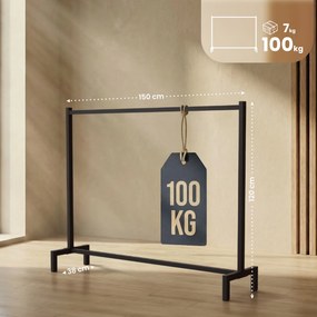Stojan na oblečení Melva 150x38x120 – černá