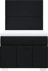 Box spring postel s matrací černá 100 x 200 cm textil 3293874