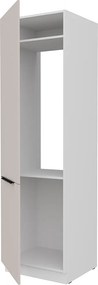 COMO | vysoká skříňka 60 LO-210 2F na vestavnou lednici | 60 cm | bílá/kašmír