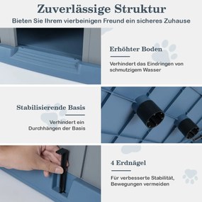 Costway Plastová bouda pro malé a střední psy Vodotěsná a izolovaná vnitřní