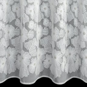 ZÁCLONA NA KROUŽCÍCH EVA MINGE JASMIN2 140X250 CM BÍLÁ