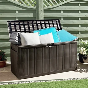 Úložný Box Na Podušky Hnědý 117 X 45,5 X 57,5 Cm 270 L Béžová A Zlatá
