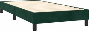 Rám postele s boxspringem tmavě zelená 100 x 200 cm samet 3120757