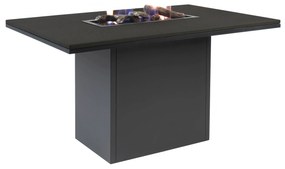 COSI Stůl s plynovým ohništěm cosiloft 120 vysoký jídelní stůl černý rám / černá deska