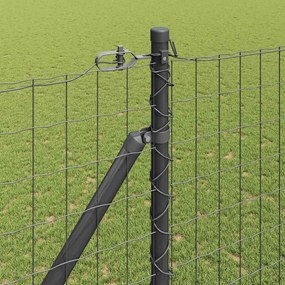 Evropský plot se hroty 10 x 1,6 m Ocel potažená PVC Šedá 3350641