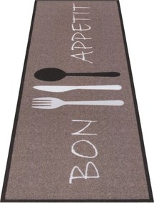 Hanse Home, Běhoun Cook & Clean 105724 Brown White, 50x150, hnědá, kuchyně