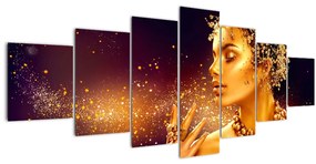 Obraz - Zlatá královna (210x100 cm)