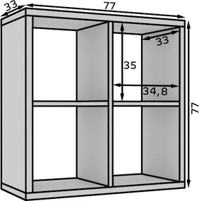 ADRK Furniture Regál Cleo III BS-CLE-III-S