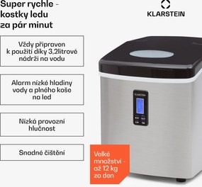 Klarstein Mr. Black-Frost, výrobník ledu, 150 W, černý