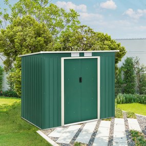 Juskys Zahradní domek M 213×130×173 cm - tmavě zelený