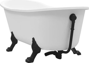 Besco Olaya volně stojící vana 160 x 68 cm nožičky bílá akrylát bílá VANOLA160W