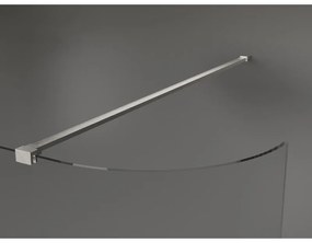 Mexen Kioto, sprchová zástěna Walk-In 100 x 200 cm, 8mm čiré sklo, broušená ocel profil, 800-100-101-97-06