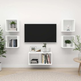 5dílný set TV skříněk bílý dřevotříska 3079601