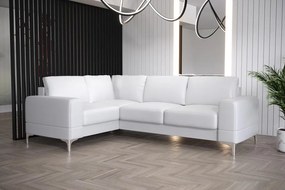 MEBLE GORECKI ARIA II moderní rozkládací rohová sedačka s úložným prostorem bílá eko kůže 250 x 80 x 180 cm