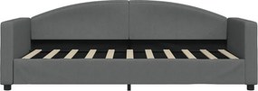 Válenda s přistýlkou tmavě šedá 90 x 190 cm textil 3197199