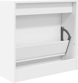 botník, výklopný, kompozitní dřevo, 57x60x21 cm, bílá, Dekorino BB20260034