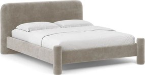 Béžová čalouněná dvoulůžková postel s roštem 160x200 cm Vera – Micadoni