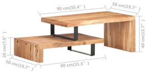 2dílný set konferenčních stolků masivní akáciové dřevo - Default Title