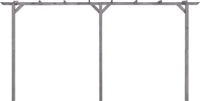 vidaXL Zahradní pergola šedá 400 x 40 x 205 cm impregnovaná borovice [313568]