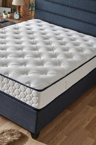 Čalouněná postel HYPERSOFT s matrací - modrá 160 × 200 cm