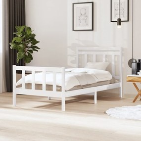 vidaXL Rám postele masivní dřevo 100 x 200 cm [3100952] Barva: Bílá