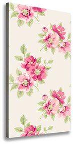 Wallmuralia Vertikální Foto obraz na plátně Růžové květiny 50x100