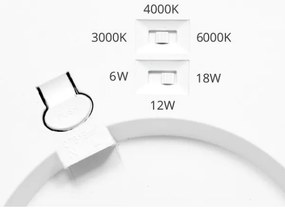 Ecolite WPCB2-18W/HF/BI - LED Panel se senzorem LEXA LED/6/12/18W/230V