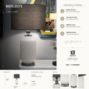 Stolní lampa Brighty 65 cm šedo-bílá