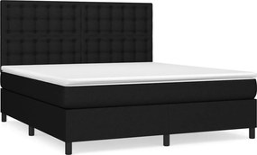 Box spring postel s matrací černá 160x200 cm textil 3142107