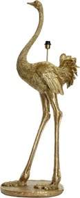 Bronzová antik stojací lampa pštros Ostrich bronze - 62*50*146 cm / E27