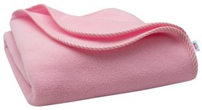 Dětská fleecová deka New Baby 100x75 růžová proužky Růžová